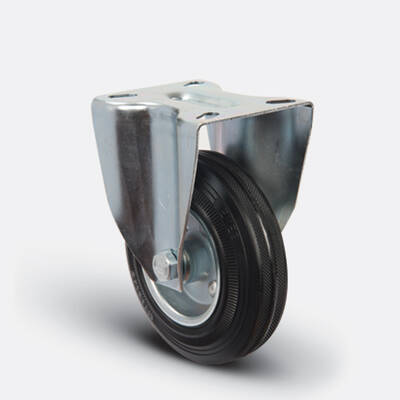 Emes Kauçuk Sabit Tekerlek - 80 mm Çap Ekonomik Kauçuk Tekerlek Emes