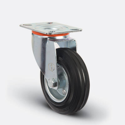 Emes Kauçuk Döner Tekerlek - 150 mm Çap Ekonomik Kauçuk Tekerlek Kama
