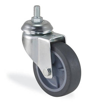 Kama Civatalı TPE Döner Tekerlek - 75 mm Çap Civatalı Sehpa Tekerleği Kama