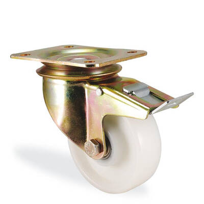 Kama Rulmanlı Poliamid Frenli Tekerlek - 200 mm Çap Ağır Tip Poliamid ...