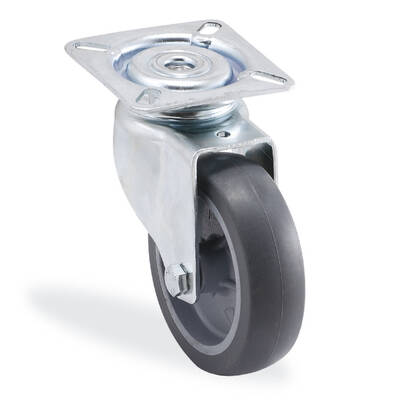 Kama Tablalı TPE Döner Tekerlek - 50 mm Çap Tablalı Sehpa Tekerleği Kama