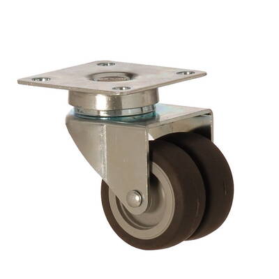 Zet Çiftli Tablalı Döner Tekerlek - 50 mm Çap Tablalı Sehpa Tekerleği Zet